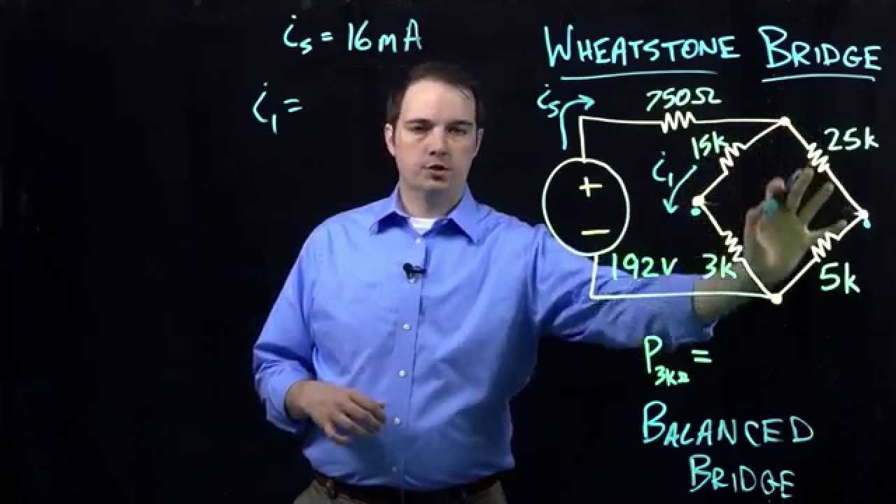 Circuits I: Example with Wheatstone Bridge (Balanced) - YouTube