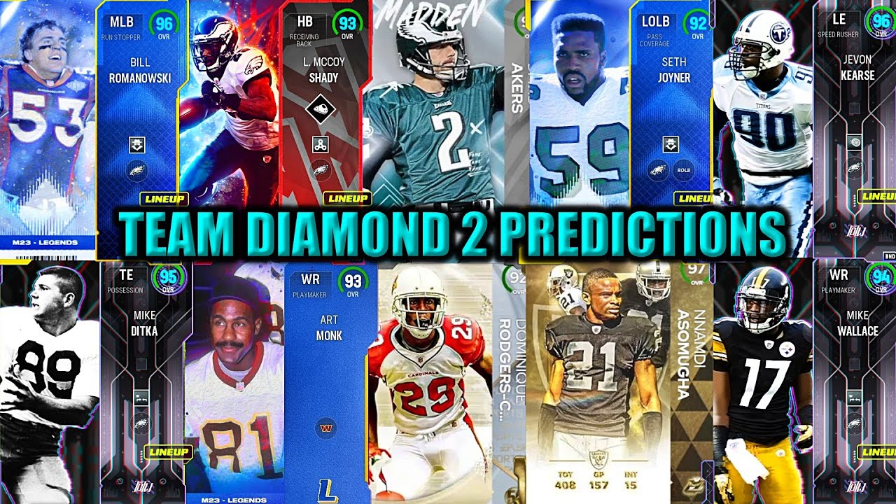 TEAM DIAMONDS 2 PREDICTIONS FOR THE EAGLES THEME TEAM!!! MADDEN 23 ...