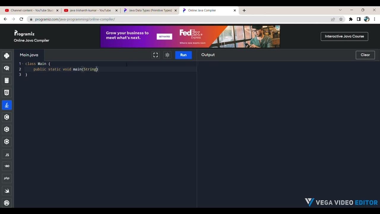Java (Programming Language) Project 4: 'Short Data Type' Created by Trishanth Kumar - YouTube