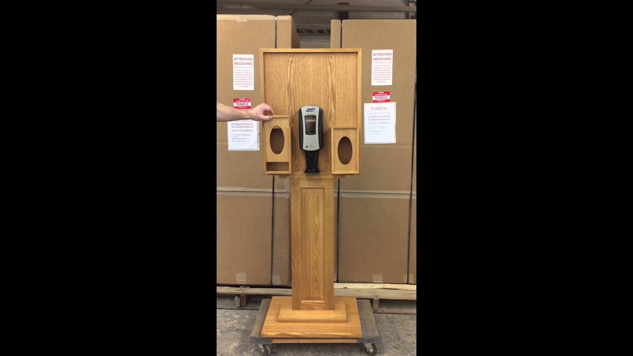 Purell Hand Sanitizer Dispenser Station Sliding Doors - YouTube