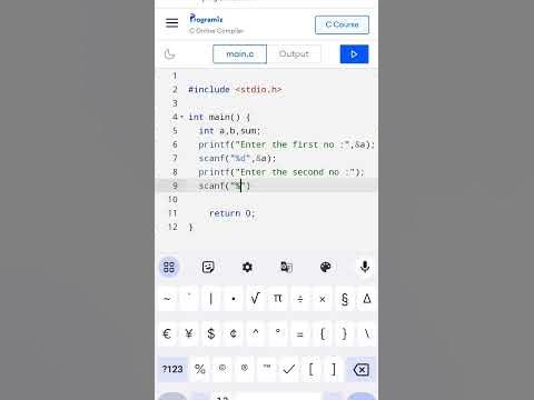 3/100 days||sum of two number by taking user input||c programming||@princesriwastav3353 - YouTube