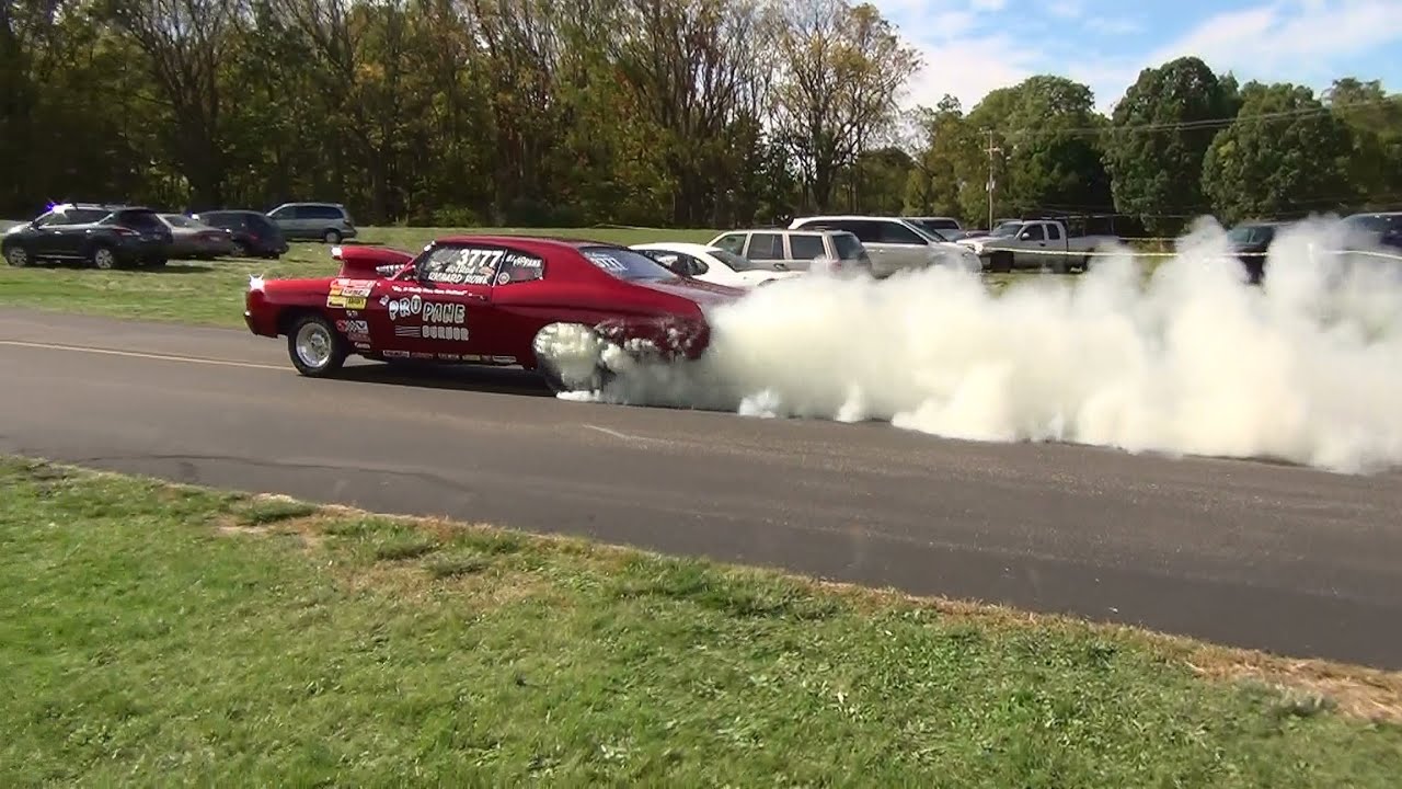 Propane Powered Race Car Burnout Part II, HD Version - YouTube