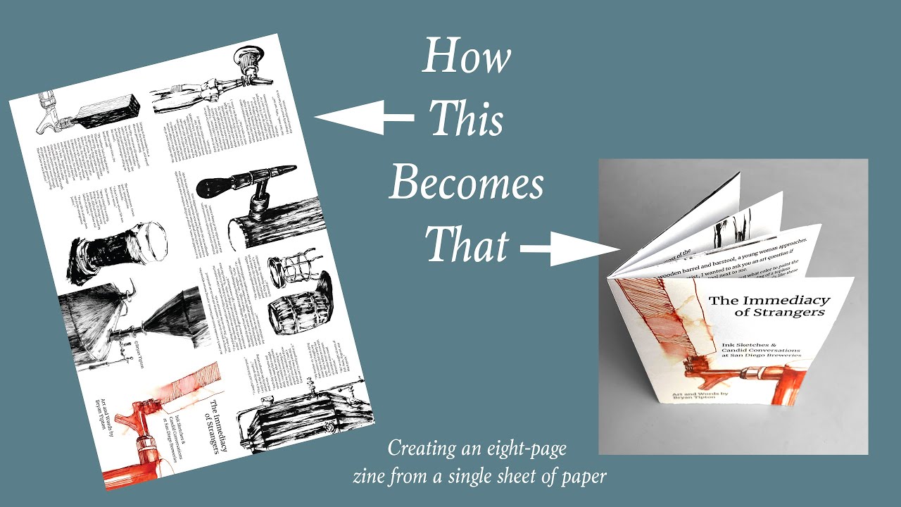 Creating an Eight-Page Zine from a Sheet of Paper - YouTube