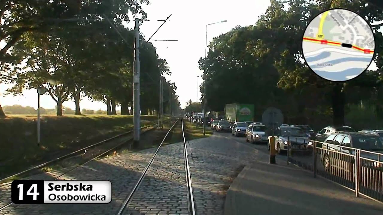 Tramwajem po Wrocławiu HD - Linia 14 - cz. IV (CM. GRAB. - OSOBOWICE ...