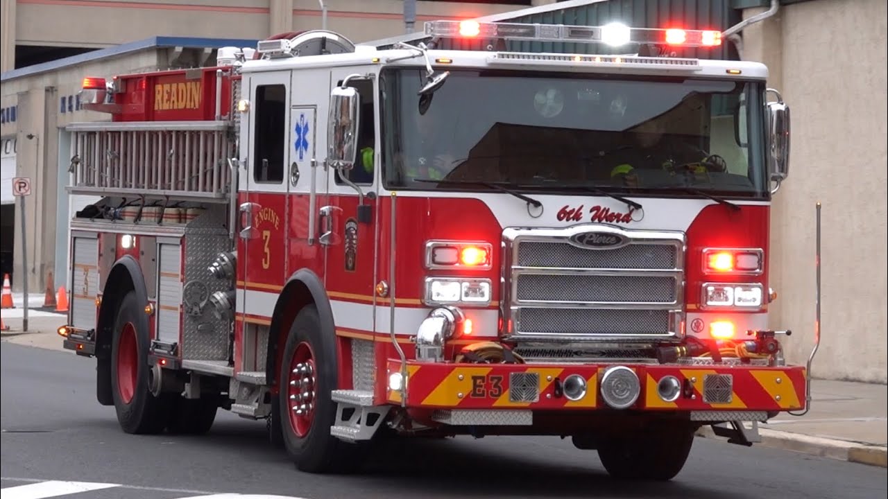 Reading Fire Department Brand New Engine 3 Responding 1/15/24 - YouTube