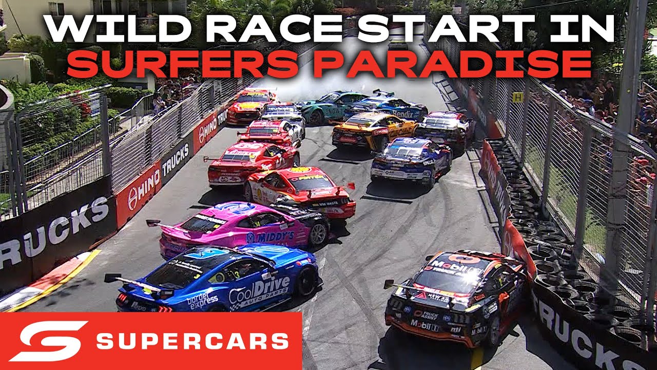 WILD Race Start In Surfers Paradise | 2024 Repco Supercars Championship ...