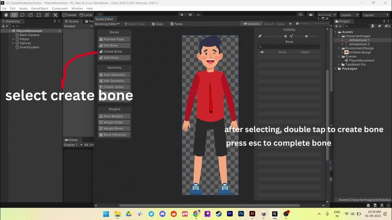 2D character Rigging | simple Tutorial | Game Breakdown Series | unity | Game Development ...