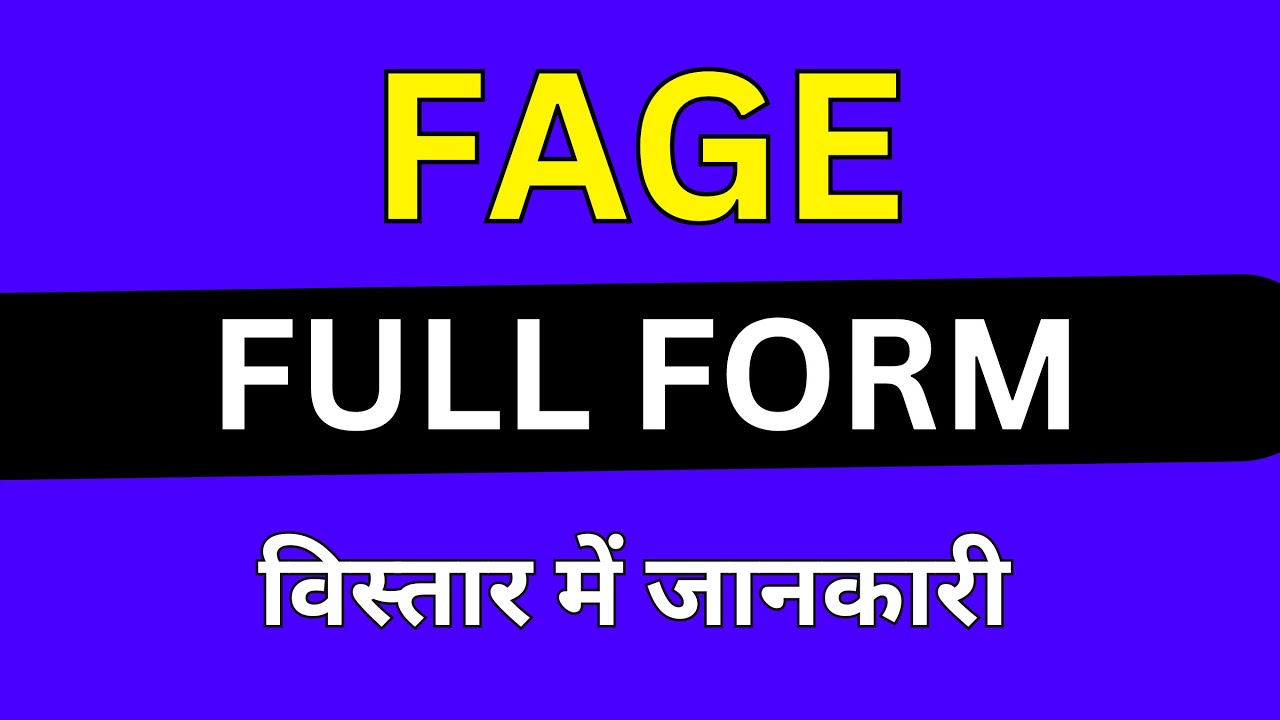 FAGE full form in Medical - YouTube