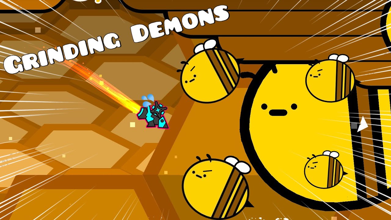 Geometry Dash - Medium Demon Level "B" | Grinding my first medium demon ...