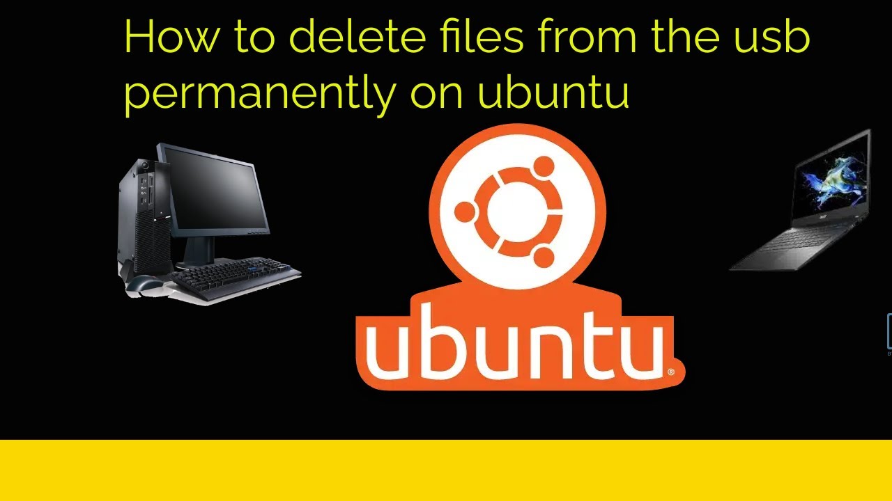 How to delete files from the usb permanently on ubuntu - YouTube