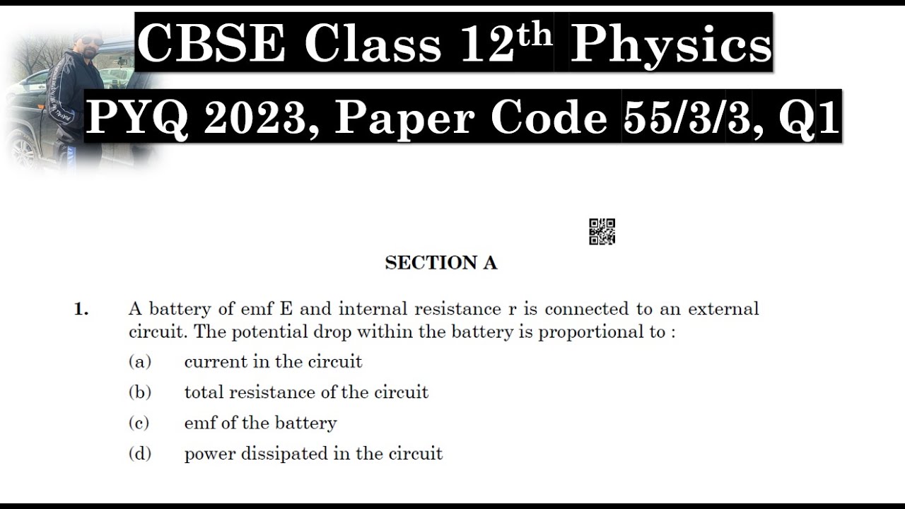 The battery of emf E and internal resistance r is connected to an ...
