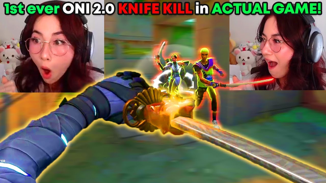 Kyedae's Reaction to 1st EVER ONI 2.0 Knife KILL & ANIMATION in actual ...