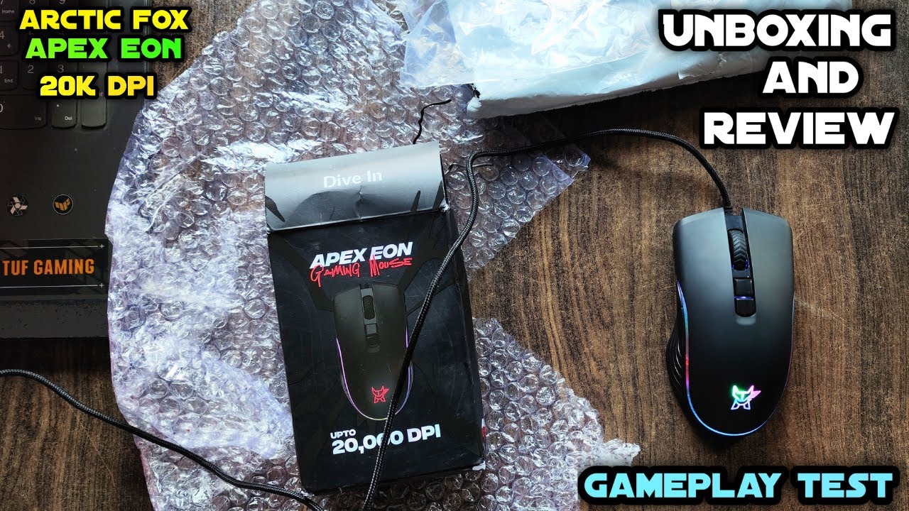 Arctic Fox APEX EON Wired USB Gaming Mouse with Breathing Lights and DPI Upto 20,000 Optical ...