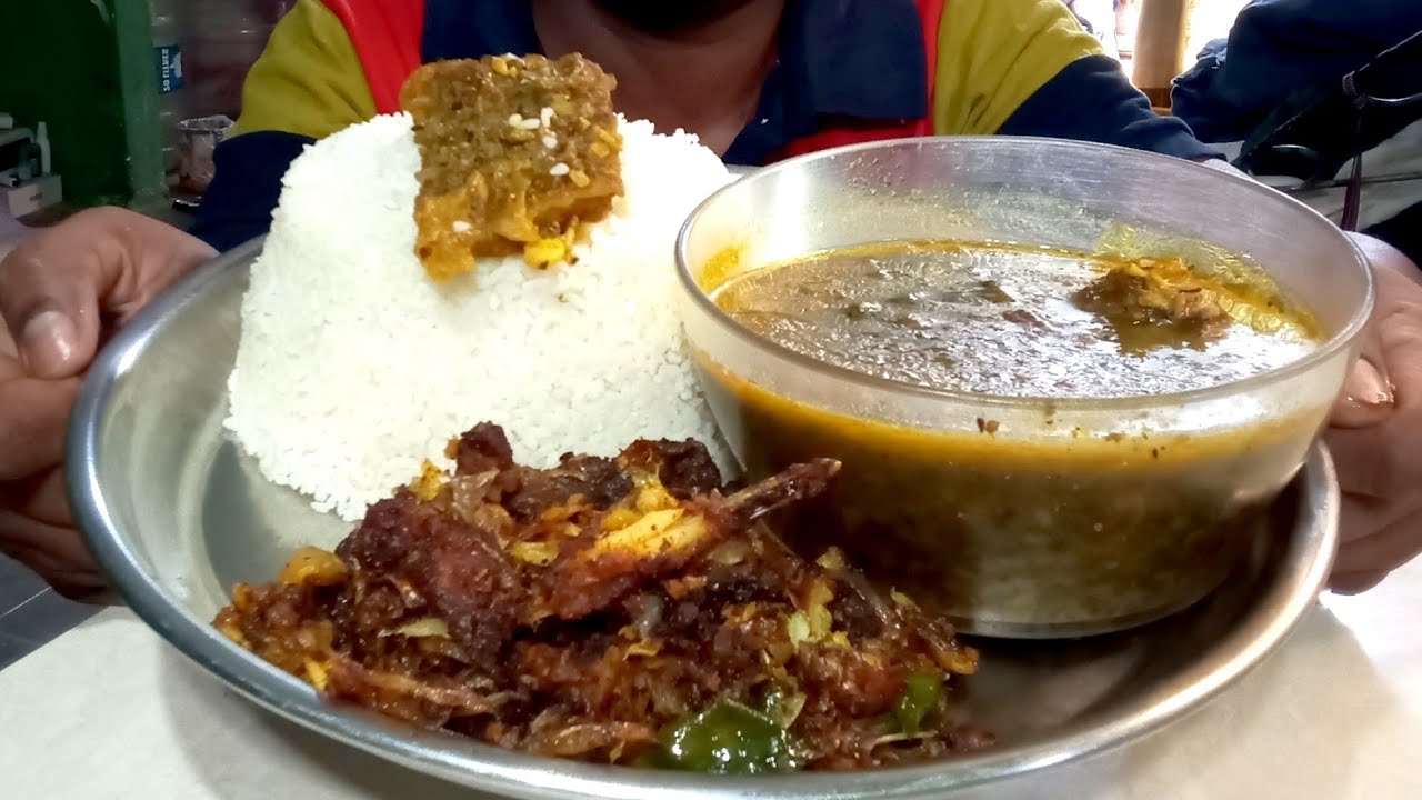 Eating Fish With Black Urad Dal And Fish 🐠 Head Fry Rice Eating Show ...