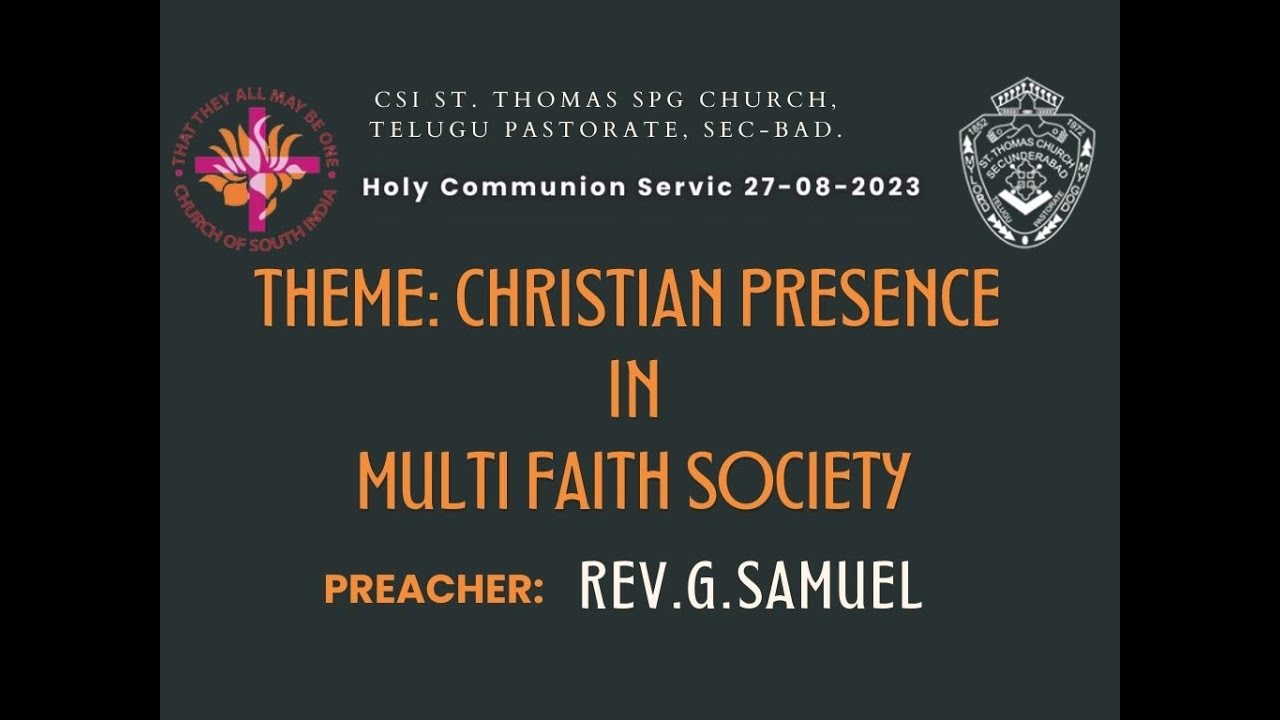 ST Thomas (SPG) Church Holy Communion Service ( 27-08-2023) - YouTube