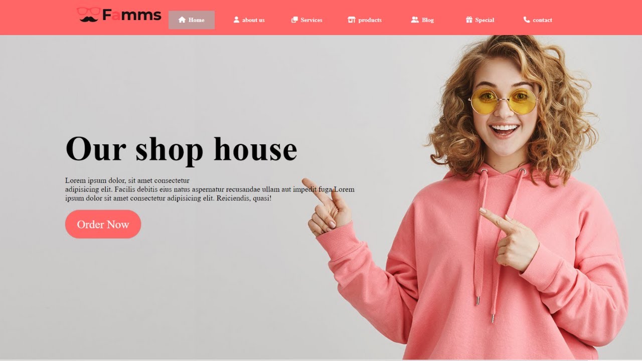 e commerce website create in html and CSS trailer part last - YouTube