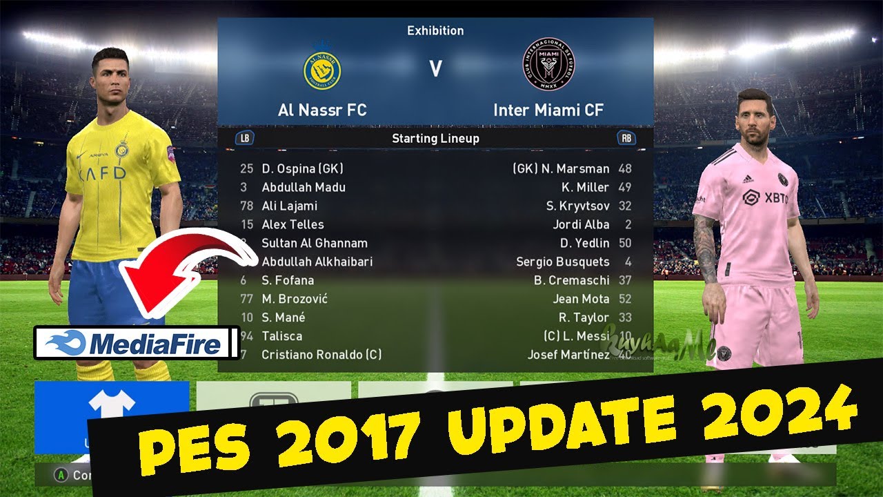 TERBARU ! CARA INSTAL PES 2017 UPDATE 2024 DI LAPTOP ATAU PC | update ...