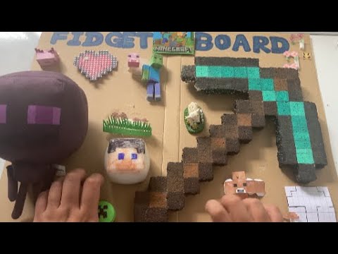 rating my minecraft fidget board asmr - YouTube
