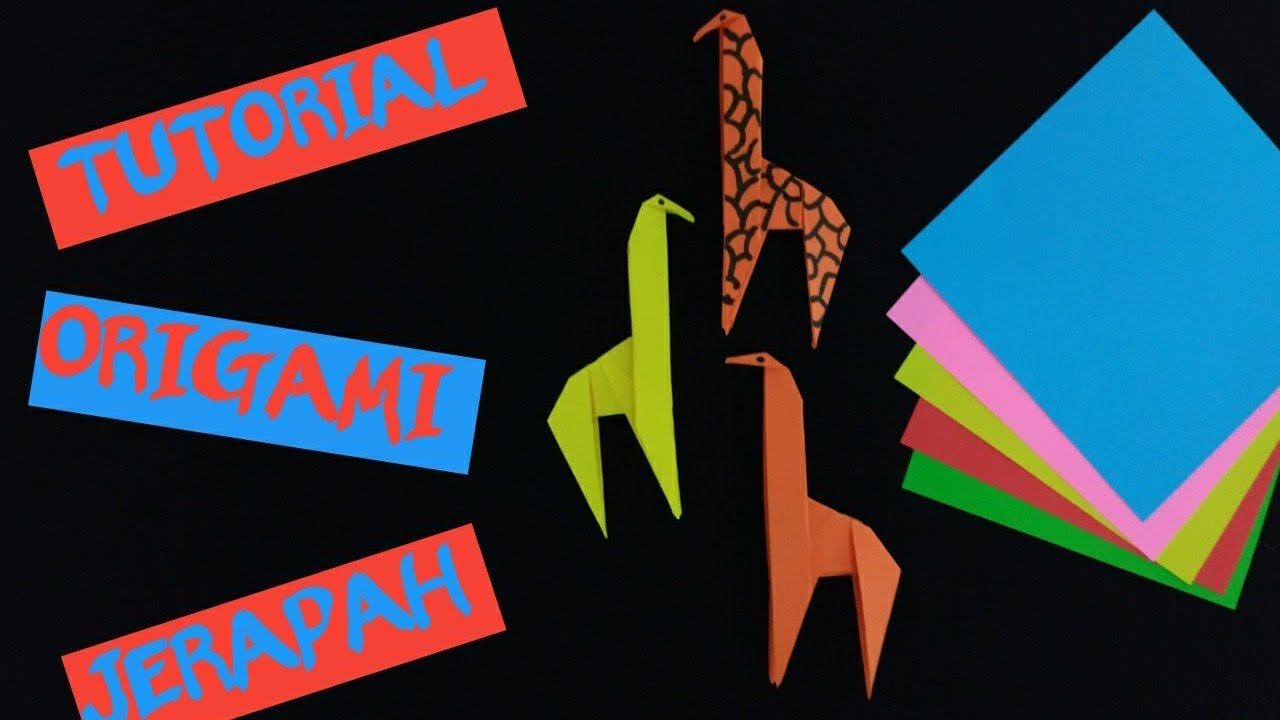 Cara Mudah Membuat Jerapah Dari Origami - YouTube