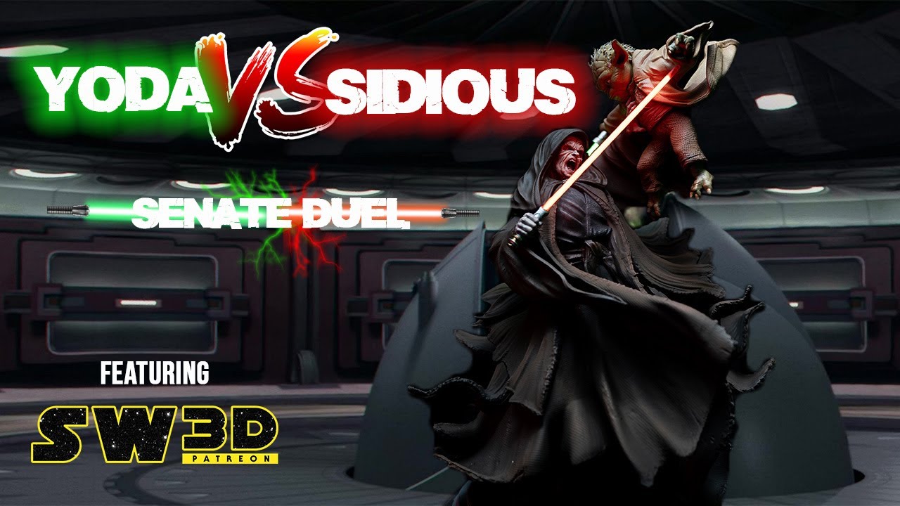 Yoda Vs Sidious - Senate Duel - 3D Print and Paint From Start to Finish ...