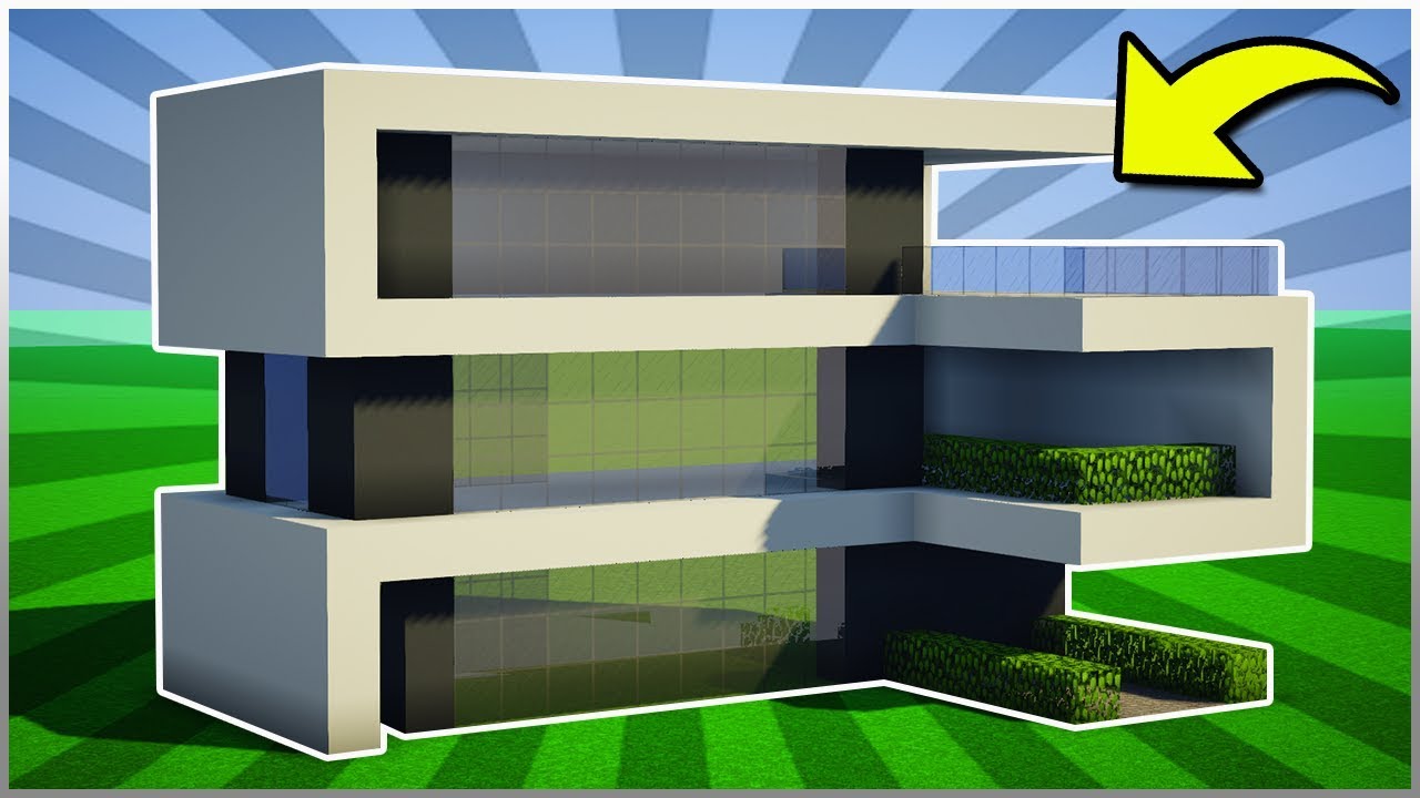 Minecraft : Large Modern Mansion Tutorial [#2] (PC/XboxOne/PS4/PE ...