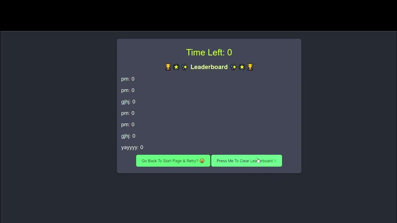 Coding Quiz Javascript Css Html Youtube