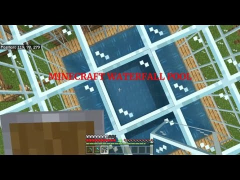 Making A Minecraft Waterfall Pool - YouTube