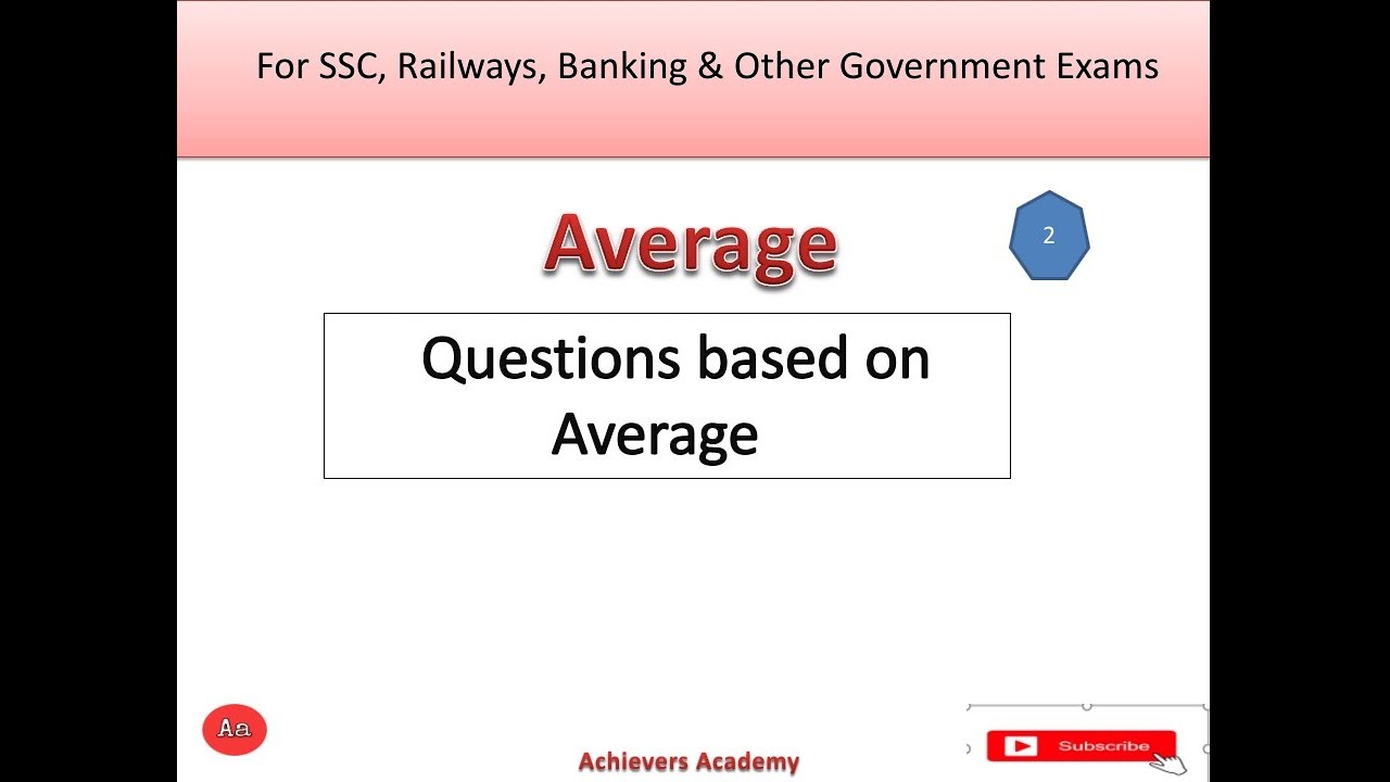 Questions based on Average | Average (Part-2) | Averages Question Asked ...