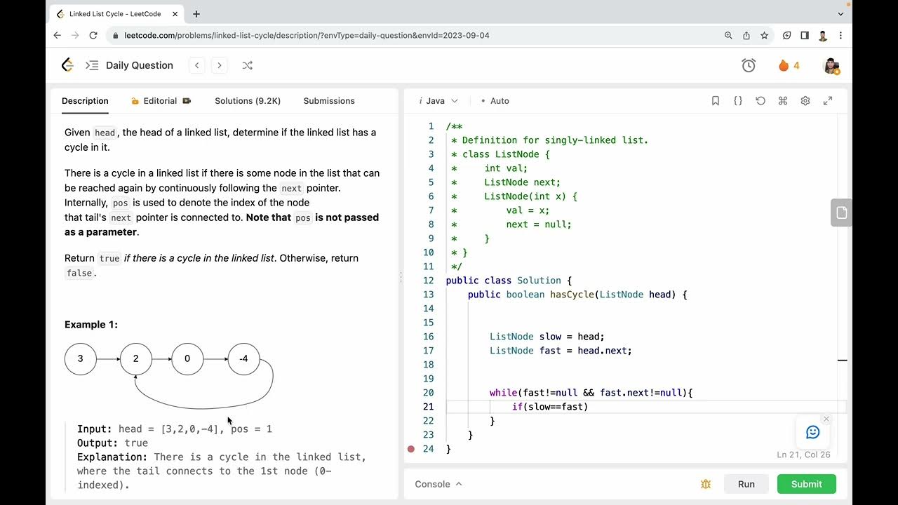 Cycle Detection In Linkedlist Youtube