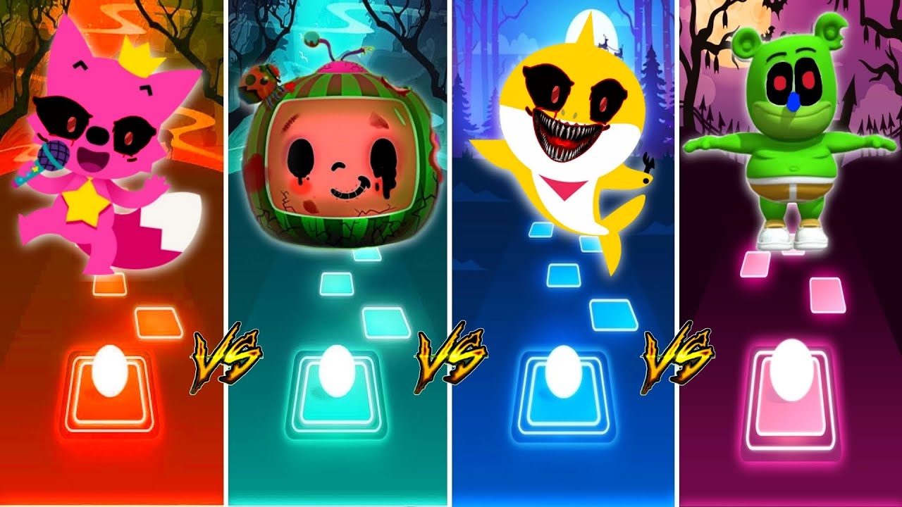 Pinkfong Exe 🆚 Cocomelon Exe 🆚 Baby Shark Exe 🆚 Gummy Bear Tiles Hop ...