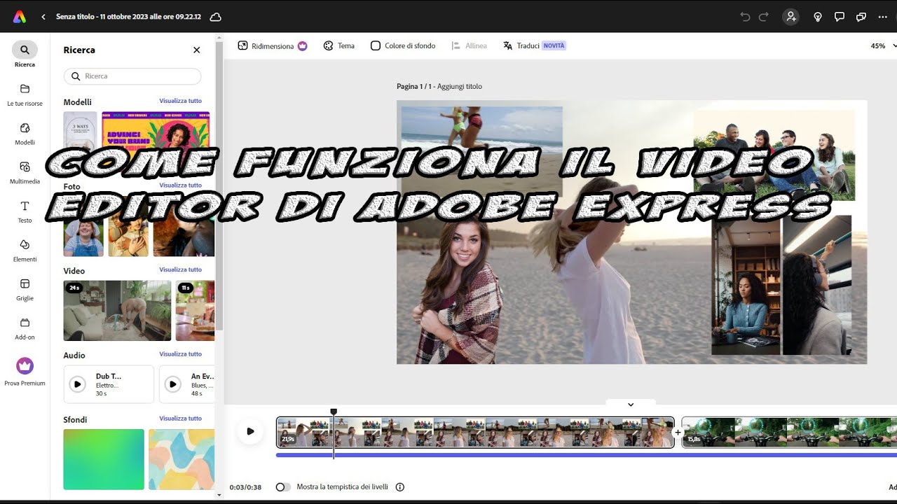 Come funziona il video editor di Adobe Express - YouTube