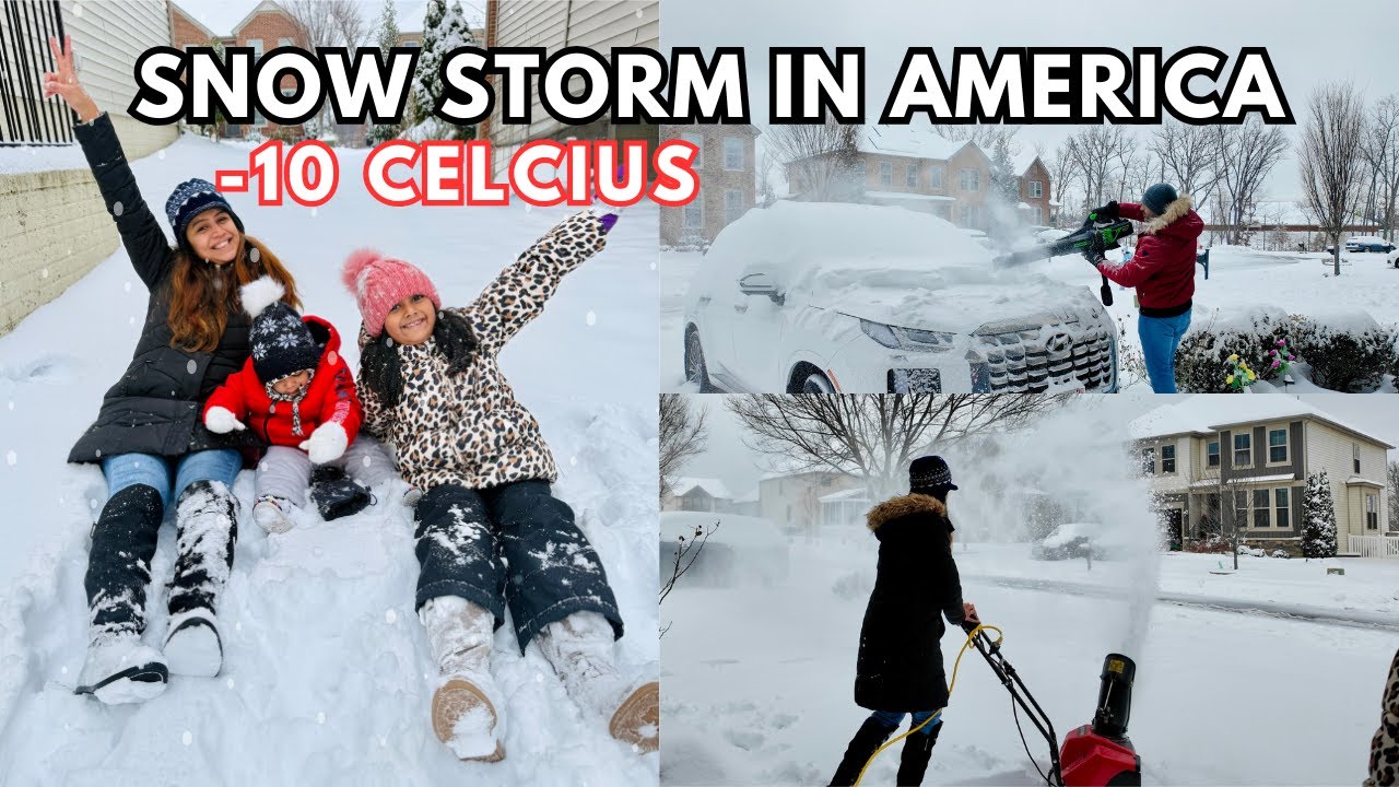 Snow Storm In America | This is how we clean snow after heavy snowfall ...