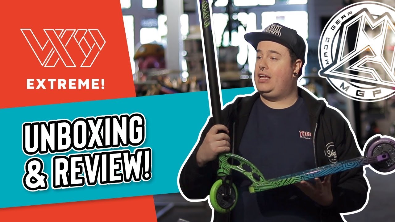 MGP VX9 EXTREME STUNT SCOOTER UNBOXING AND FIRST LOOK - Skatehut - YouTube