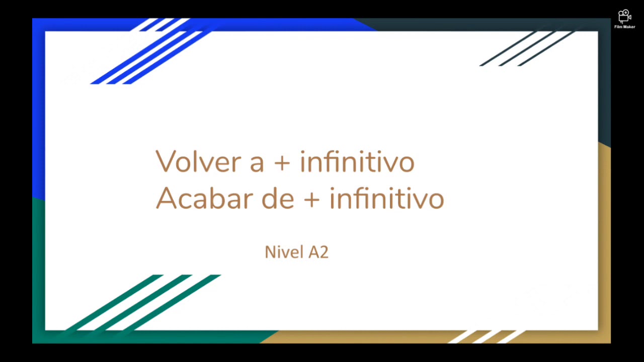 A2 seviye ispanyolca - volver a + infinitivo - acabar de + infinitivo ...