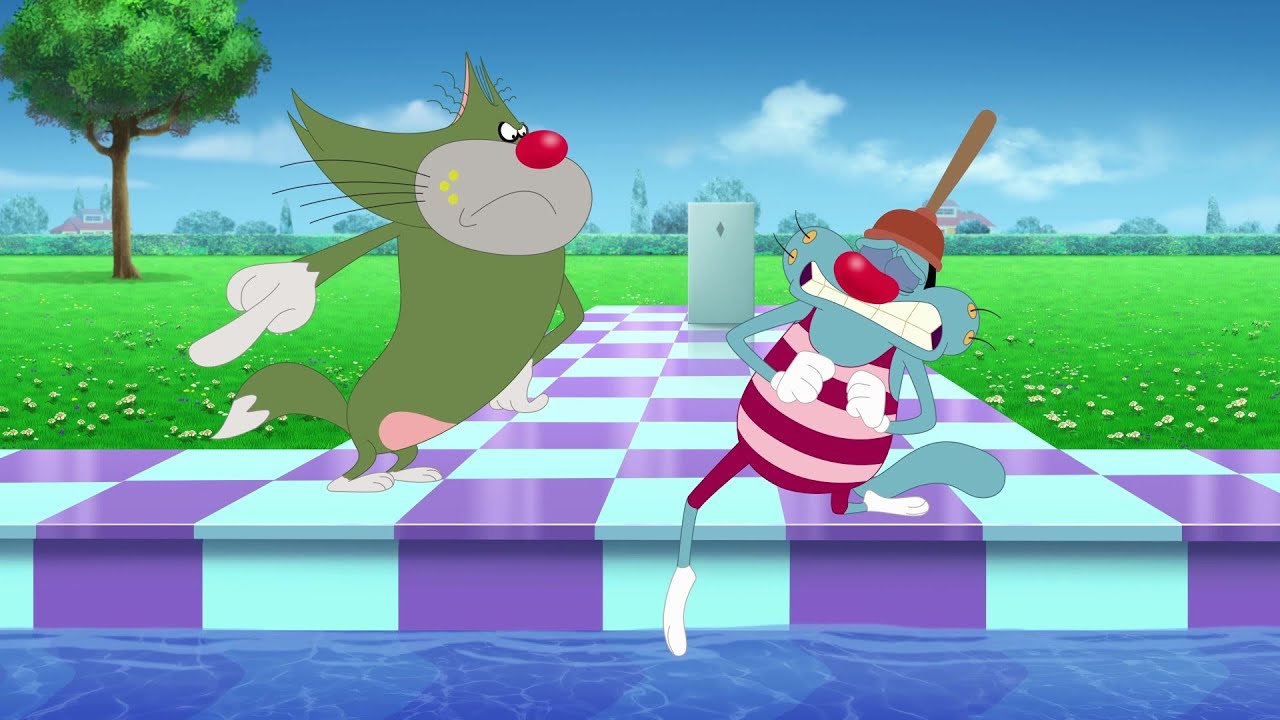 Oggy and the Cockroaches - Oggy Learns to Swim or Not (s07e33) Full ...