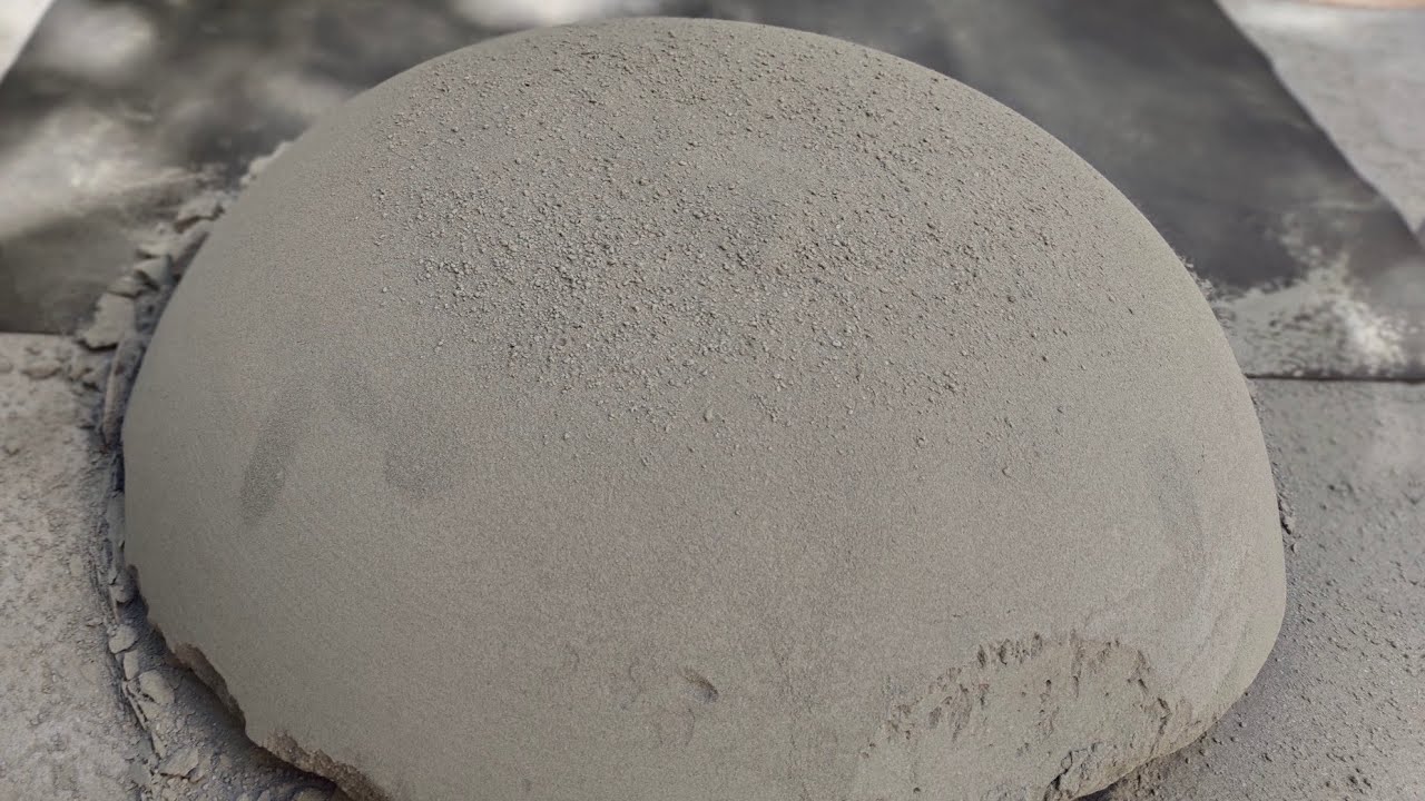 New:Pure cement// Round big shape chunks Crumbling on hard paper ...