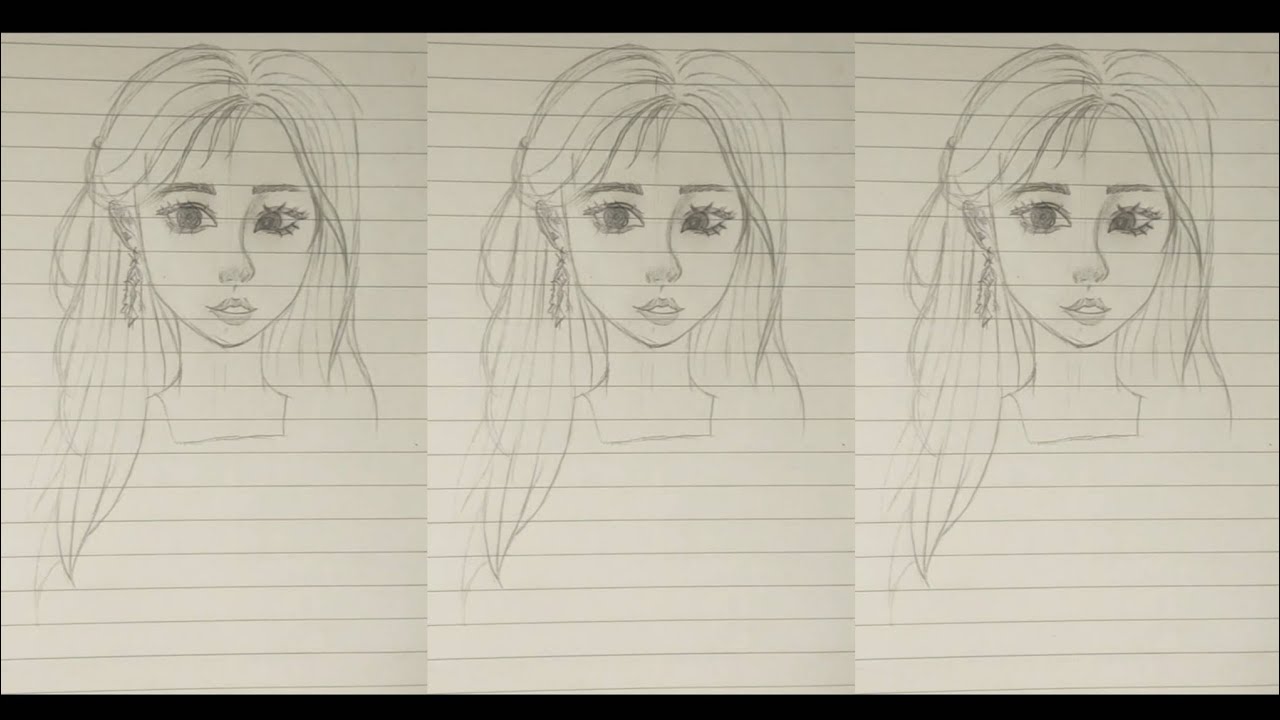 How I Draw A Beautiful Girl - YouTube