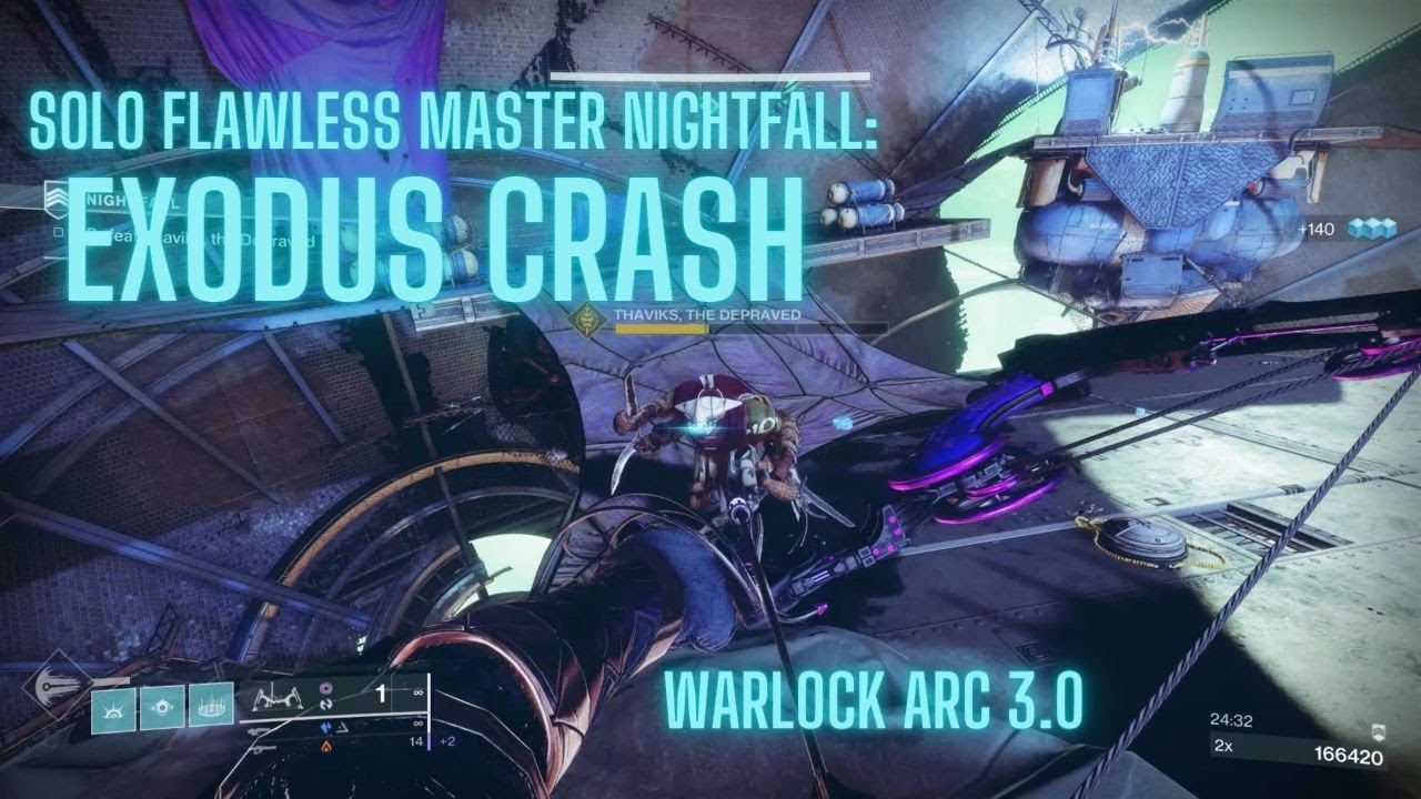 Destiny 2 - Solo Flawless Master Nightfall: Exodus Crash (Warlock Arc 3 ...