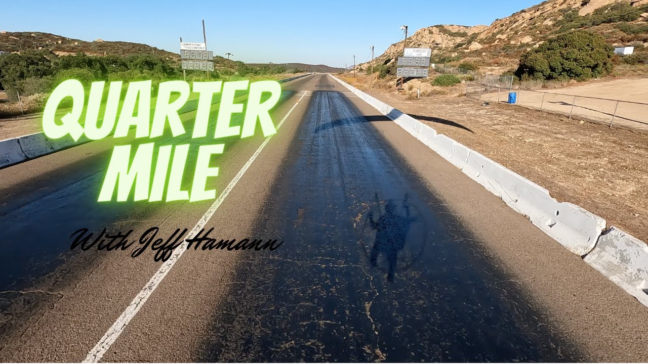 The Slowest Quarter Mile - Flying over the race track - YouTube