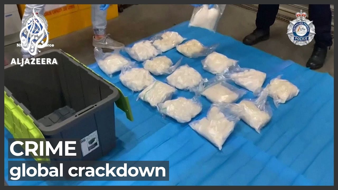 Australia nabs hundreds in global crackdown on organised crime - YouTube