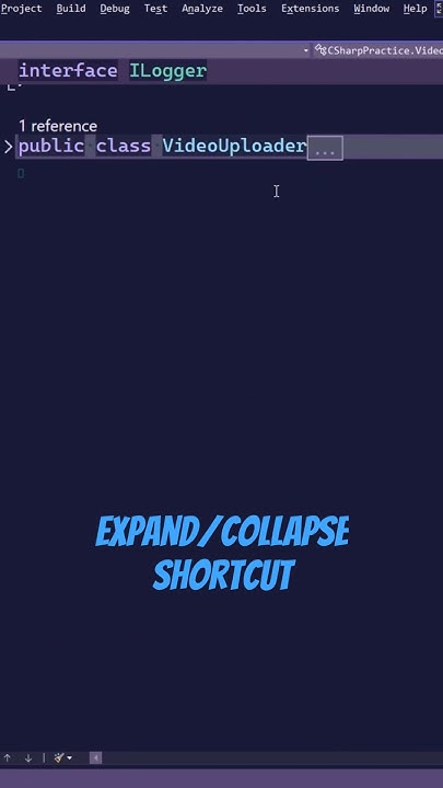 Expand/Collapse Sections Shortcut in Visual Studio - YouTube