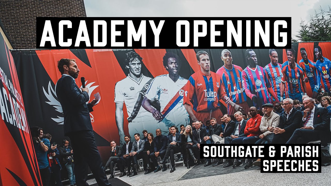 OPENING SPEECHES: England manager Southgate opens Palace academy - YouTube