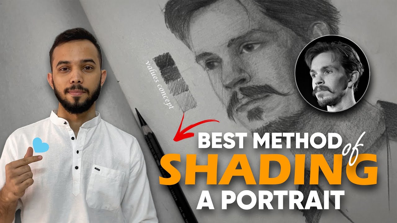 How I Shade a PORTRAIT | USING only 1 PENCIL - YouTube