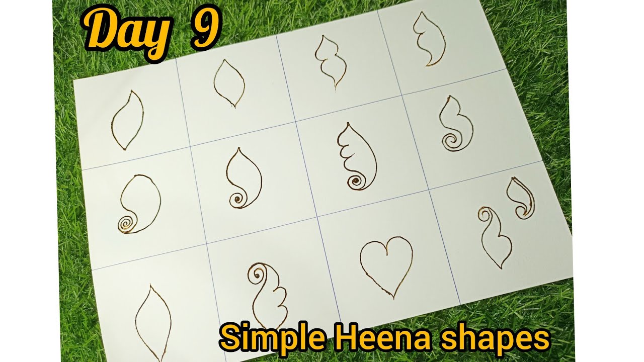 Video # 69 Learn Simple basic Heena shapes By (Taha Mehndi Artist ...