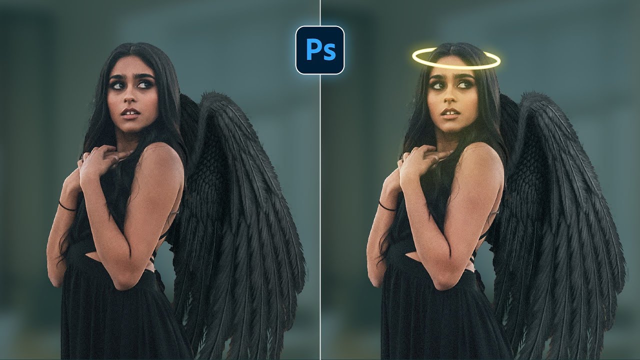Angel Halo Effect In Photoshop #photoshoptutorial - YouTube