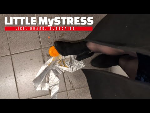 Careless Shopping | Candid Crush ASMR | Abandoned oranges at the Store juice making with boots