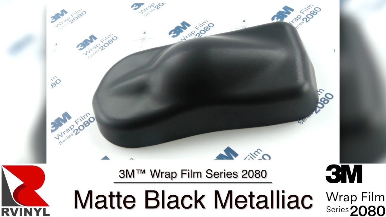3M™ Wrap Film Series 2080 - Matte Black Metallic M212 Vinyl - YouTube