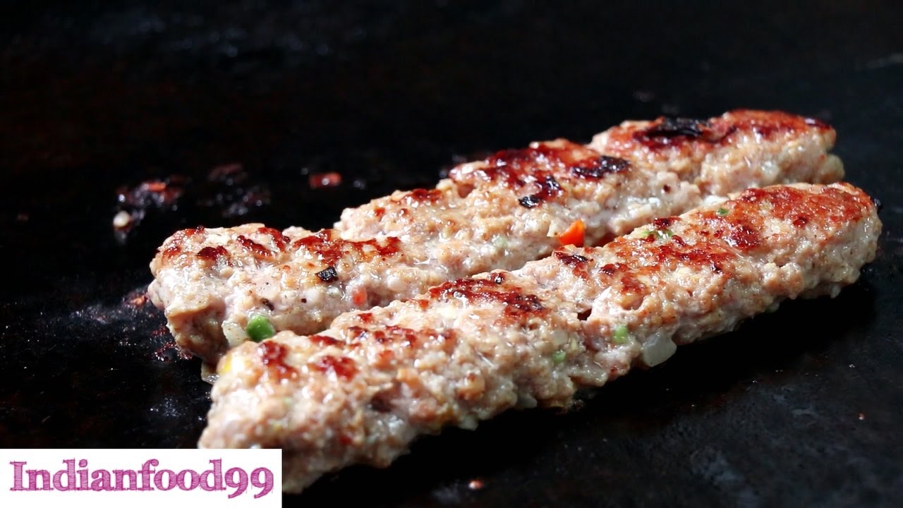Spicy Lamb Kebabs On Pan - Indian Street Food - Bangalore Street Food ...