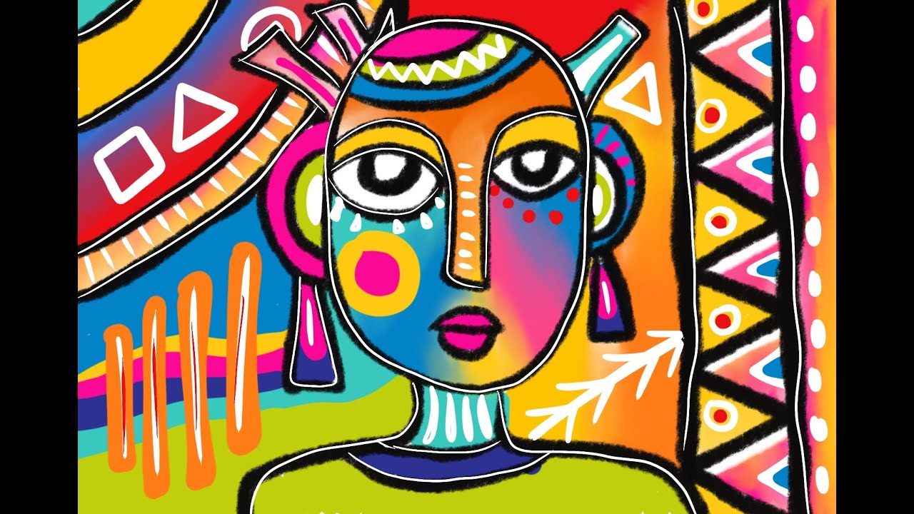 Draw Cubism Picasso inspired portrait easy | Cubism art lesson for kids ...