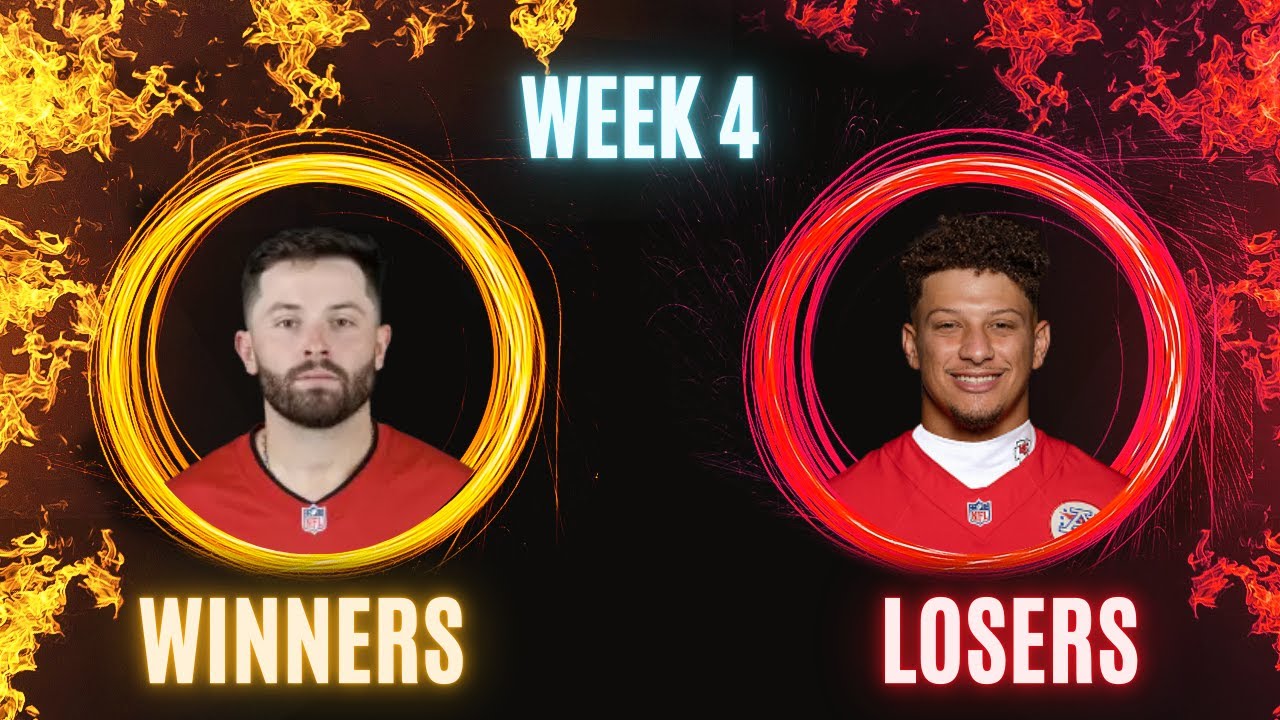 Winners And Losers Fantasy Football Week 4 - YouTube